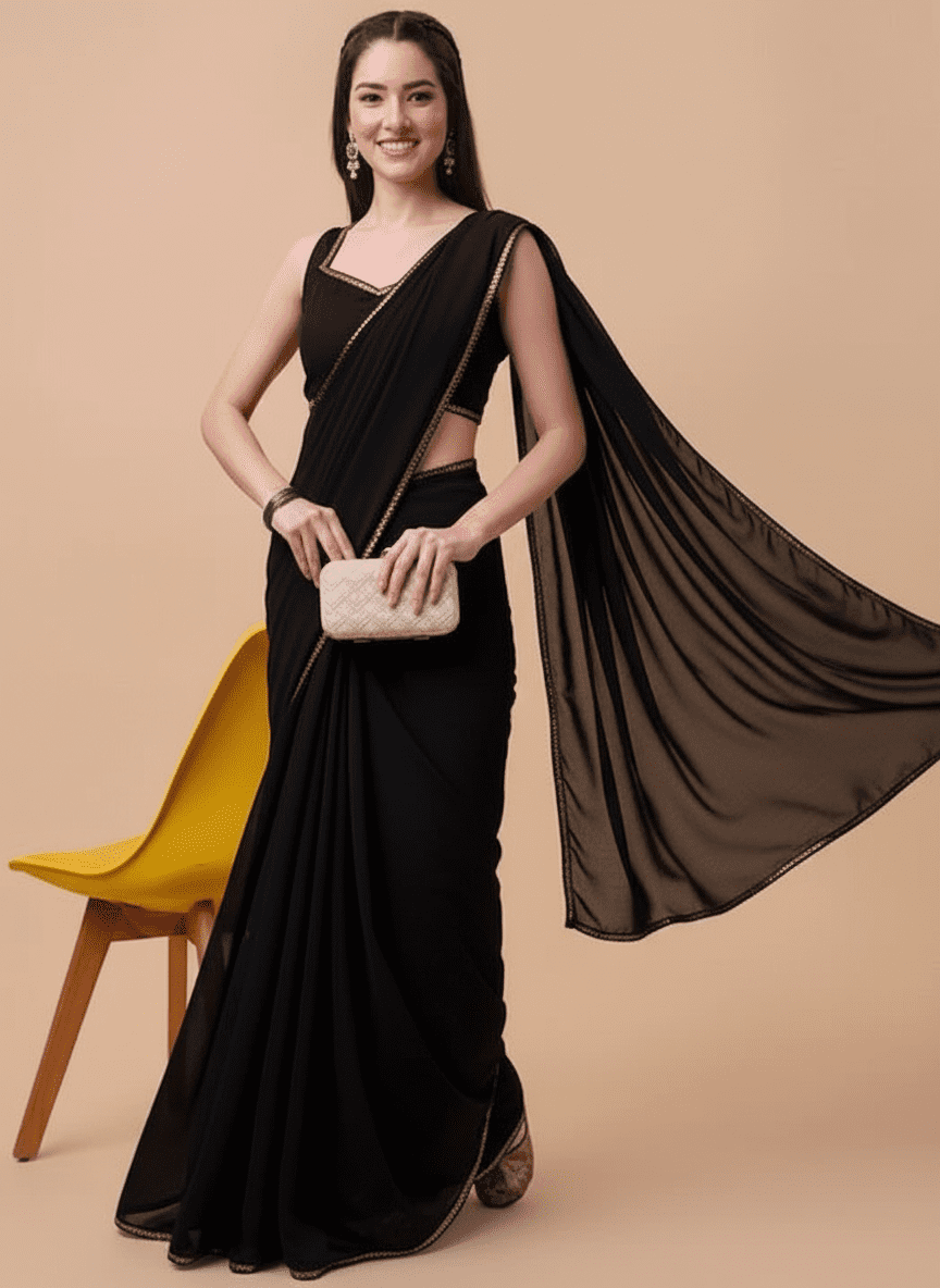 Timeless Black Chiffon Saree: Elegance & Styling Guide