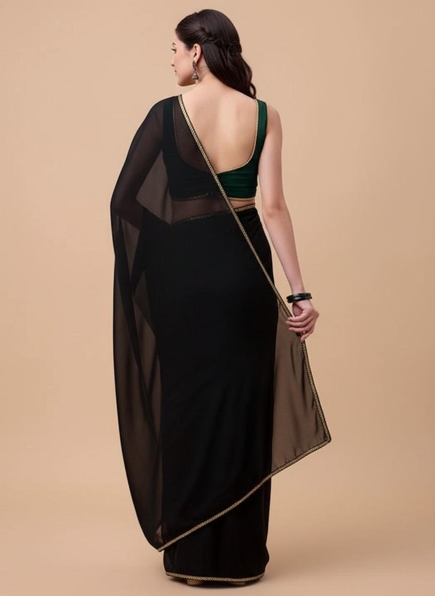 Timeless Black Chiffon Saree: Elegance & Styling Guide