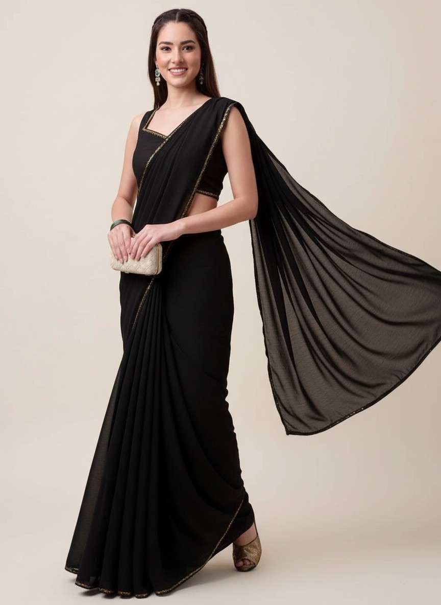 Timeless Black Chiffon Saree: Elegance & Styling Guide